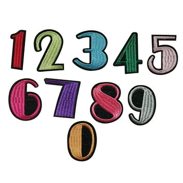 Uxcell Number Patches Embroidered Decorative Repair Patches Iron on ...