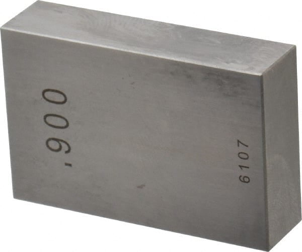 0.9" Rectangular Steel Gage Block Accuracy Grade 0, Includes NIST ...