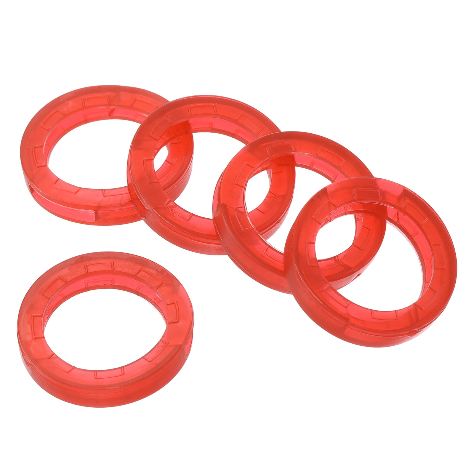 0.9" Round Key Cap Cover Identifier Tags for Identifying Keys, Red, 15 ...