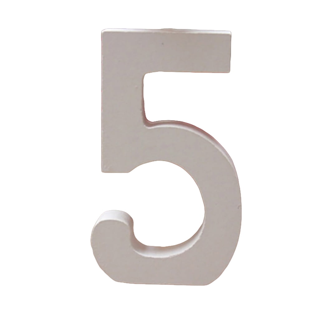 0-9 White Wooden Numbers Wedding Party Ornaments Hotel Home Decor Photo ...