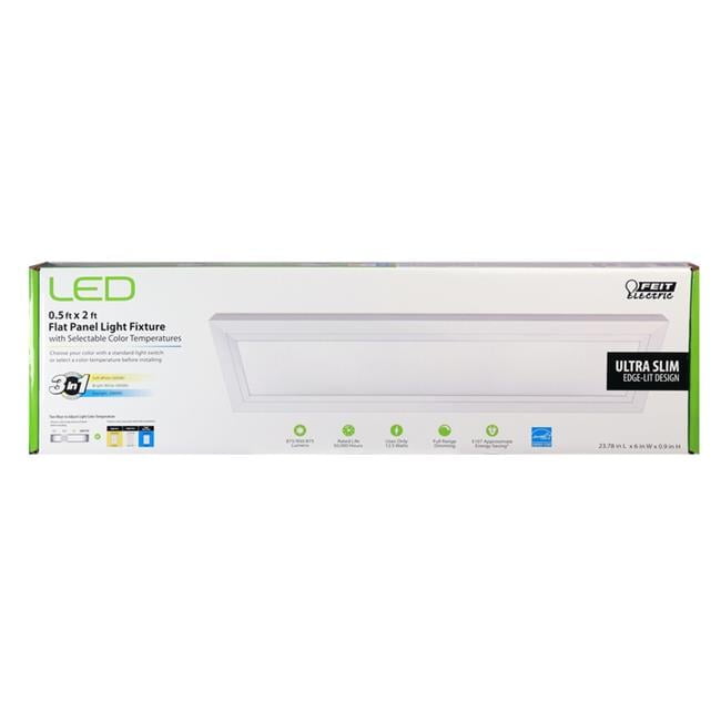 0.9 x 6 x 23.78 in. White LED Flat Panel Light Fixture - Walmart.com