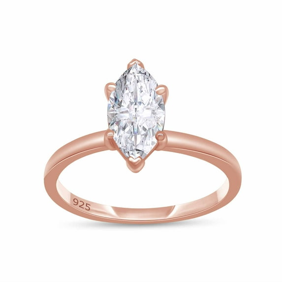 AFFY 0.90CT 10X5MM Marquise Moissanite Diamond Solitaire Ring for Women ...