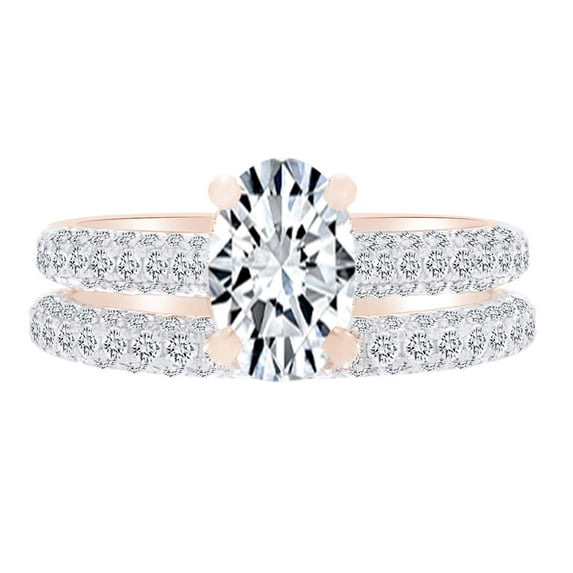 AFFY 0.92 Carat Round Shape White Natural Diamond Semi Mount Engagement ...