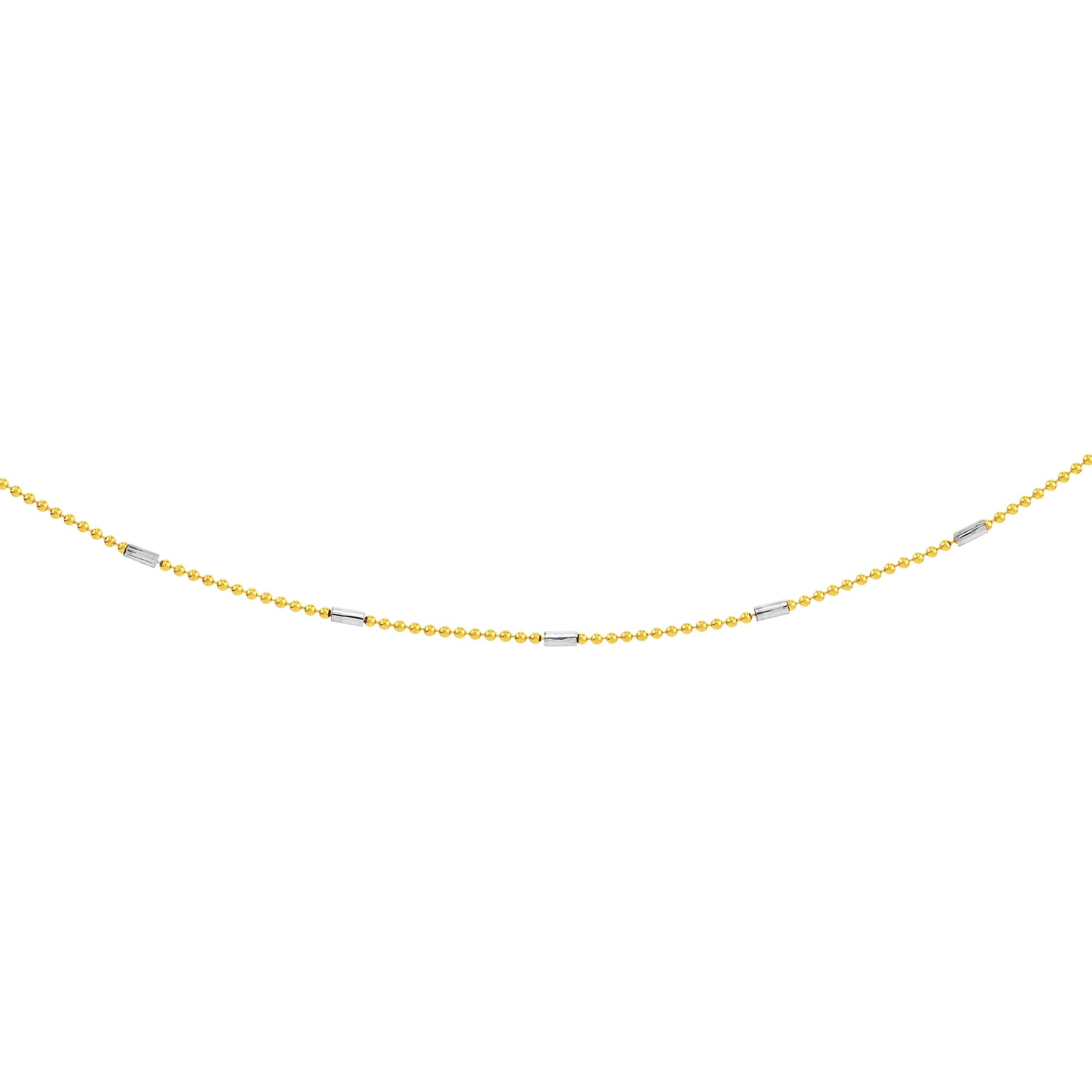 0.95mm Two-Tone Barrel Saturn Chain with Lobster Lock - Walmart.com