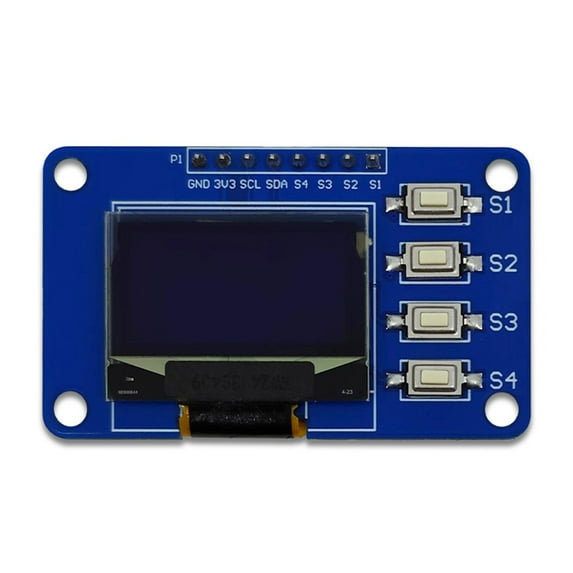 0.96 Inch OLED Display Module 12864 Screen Module with Matrix & 4 Key ...