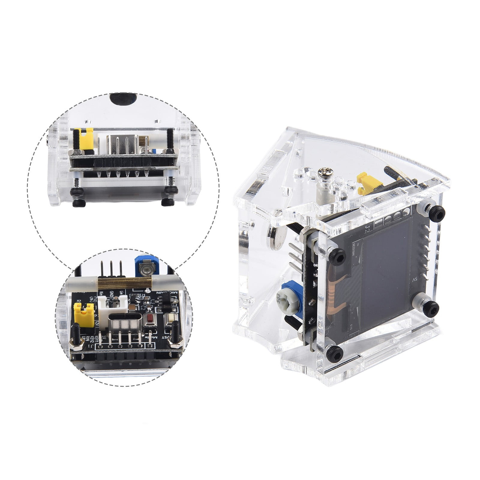 0.96 Oled Stereo Music Spectrum Analyzer Audio Level Indicator ...