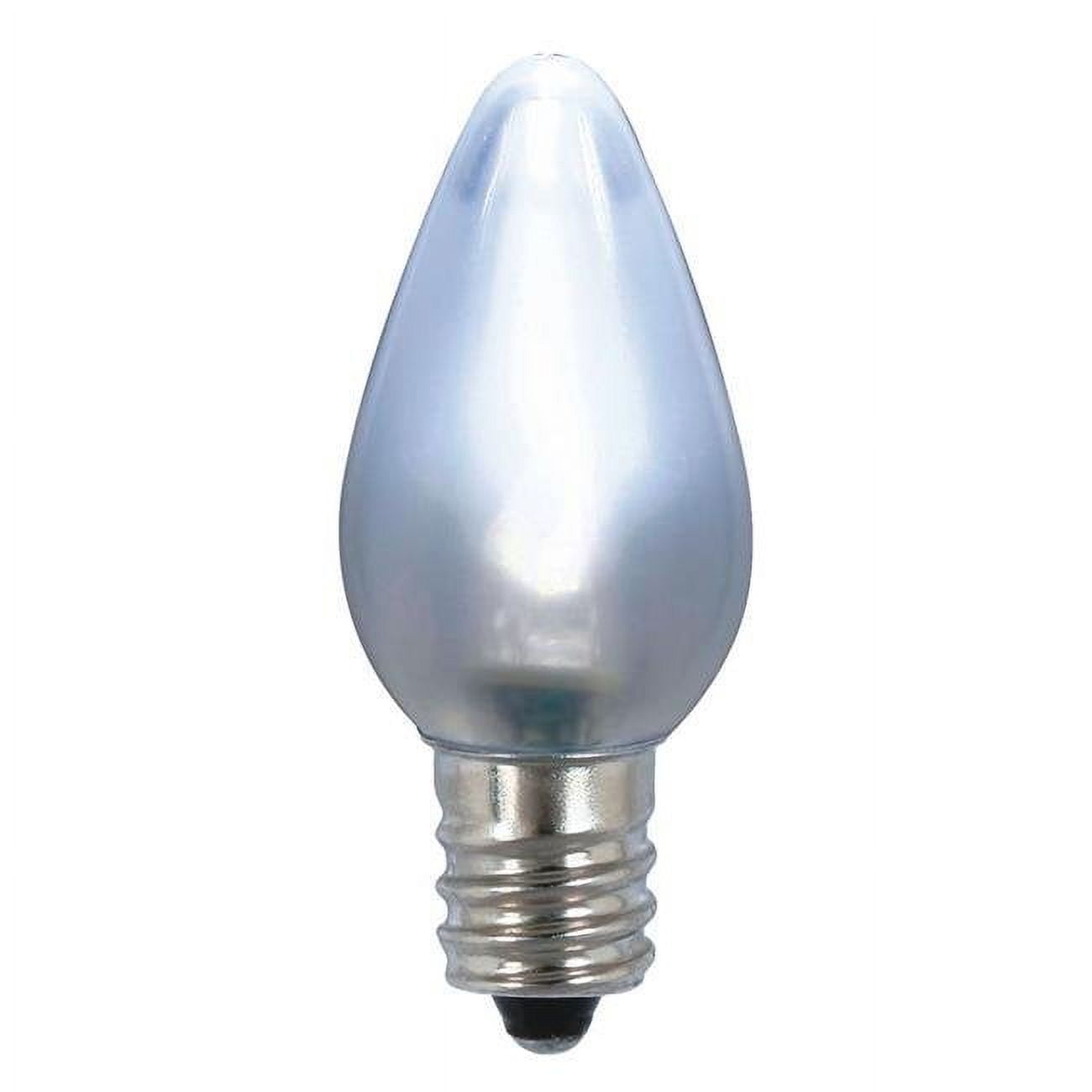 0.96 watt 130V C7 Ceramic LED Cool White Twinkle Bulb with Nickel Base ...