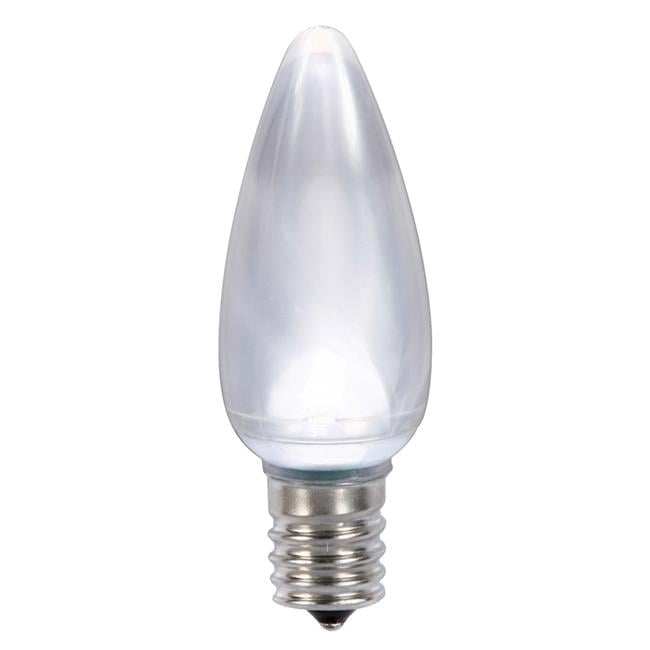 0.96 watt 130V C9 Ceramic LED Cool White Bulb with Nickel Base - 25 per ...