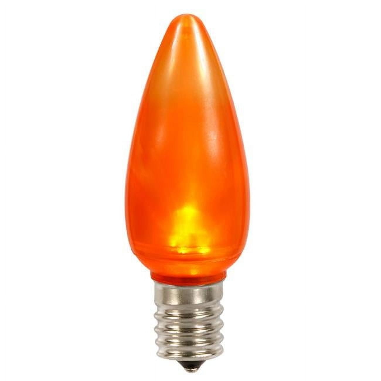 0.96 watt 130V C9 Ceramic LED Orange Bulb with Nickel Base 0.96 watt ...