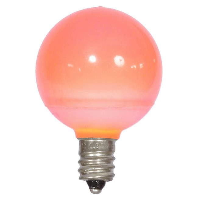 0.96 watt G40 Pink Ceramic LED Bulb with E12 Nickel Base - 25 per Bag ...