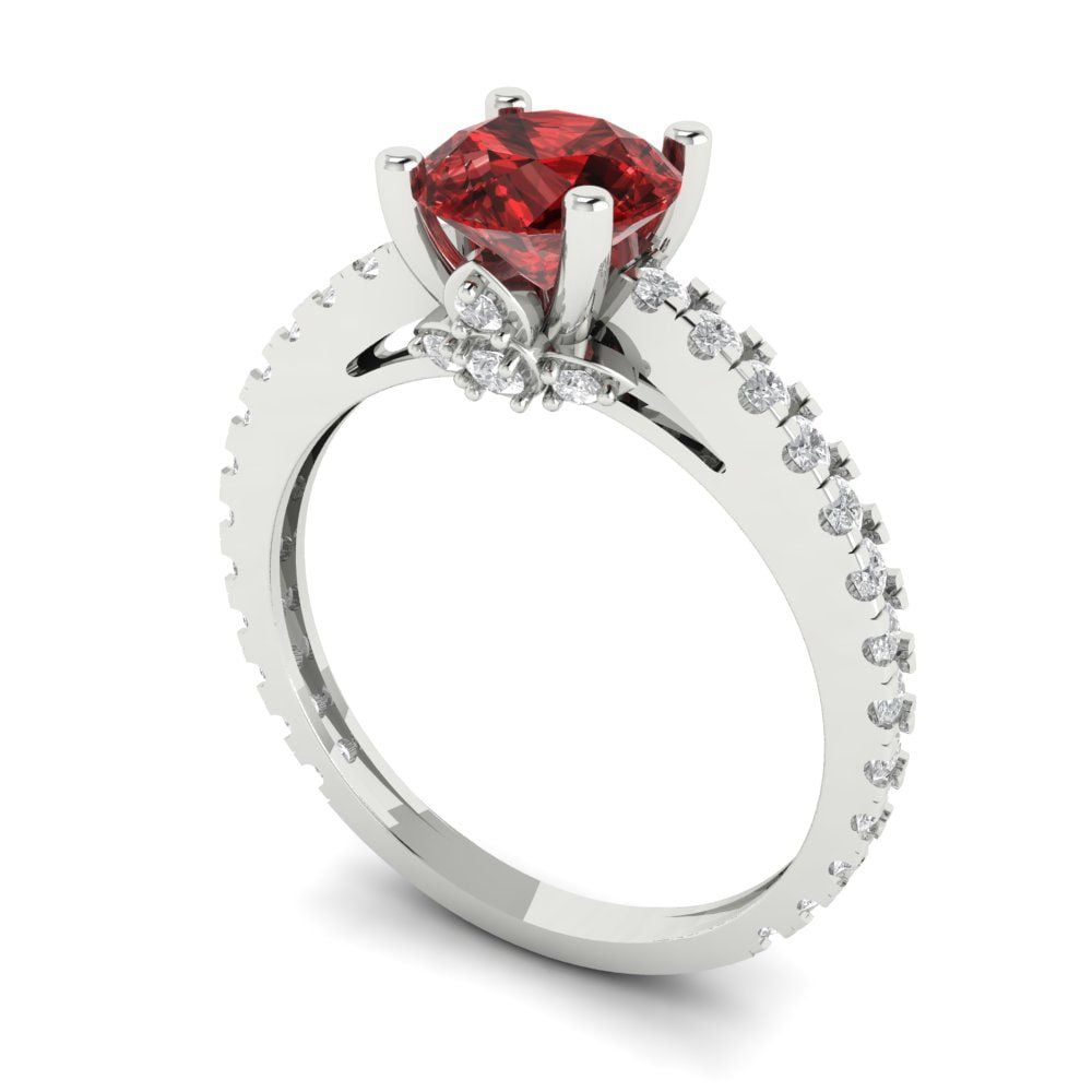 0.96ct Round Cut Precious Gemstone Green Emerald Real 18k Yellow Gold Robotic Laser Engraving ...