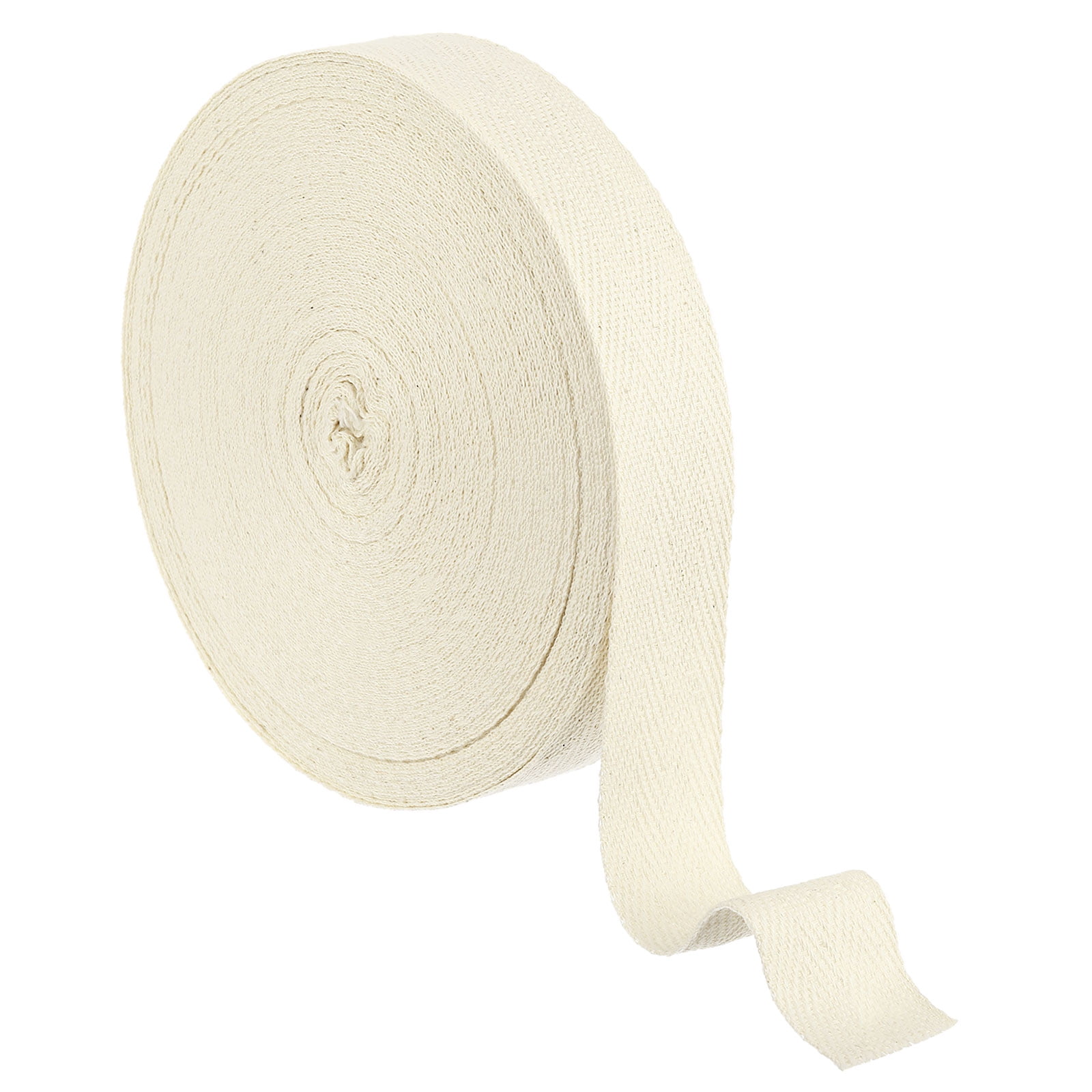 0.98 Inch Cotton Twill Tape Ribbon, 22 Yards Roll Herringbone Webbing ...