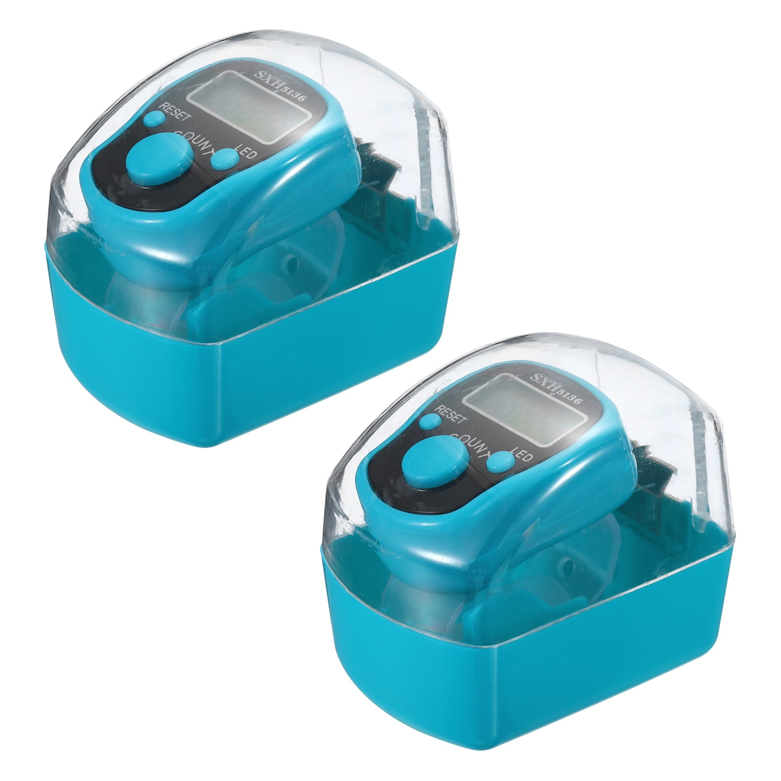 0-99999 5 Digital LED Display Finger Tally Counter with Case, Sky Blue ...