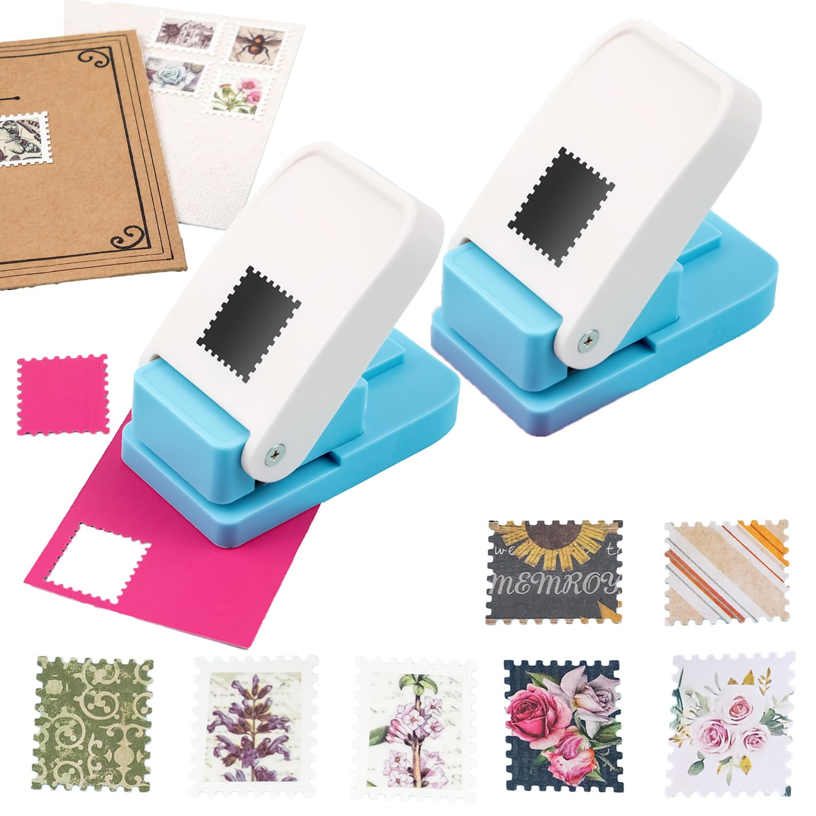 0.9x1.1inch Postage Stamp Embossing Punch; Punches Score Tools for ...