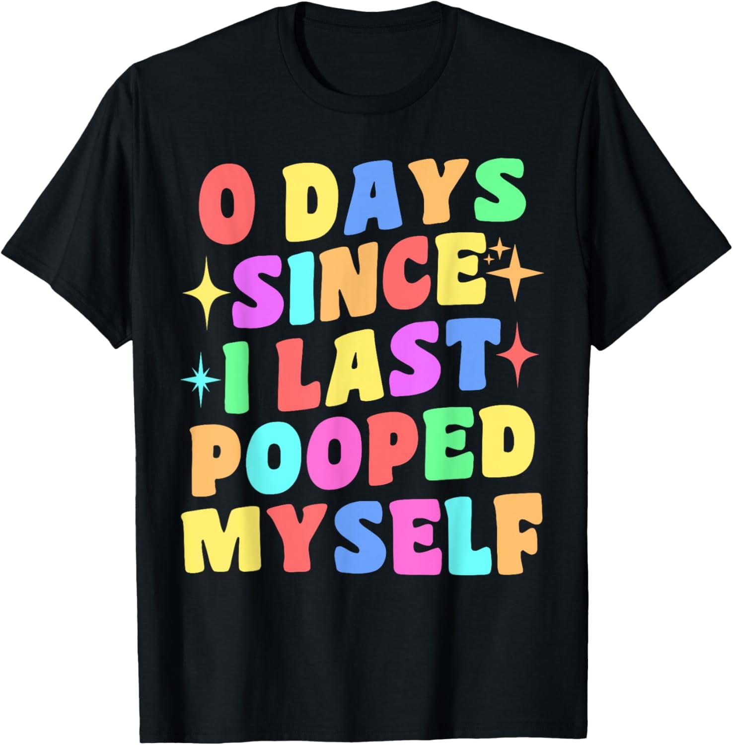 0 Days Since I Last Pooped Myself Funny Joke Meme Gag Gifts T-Shirt ...