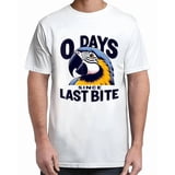0 Days Since Last Bite Vintage S-5XL T-Shirt Birthday Gifts; For Men ...
