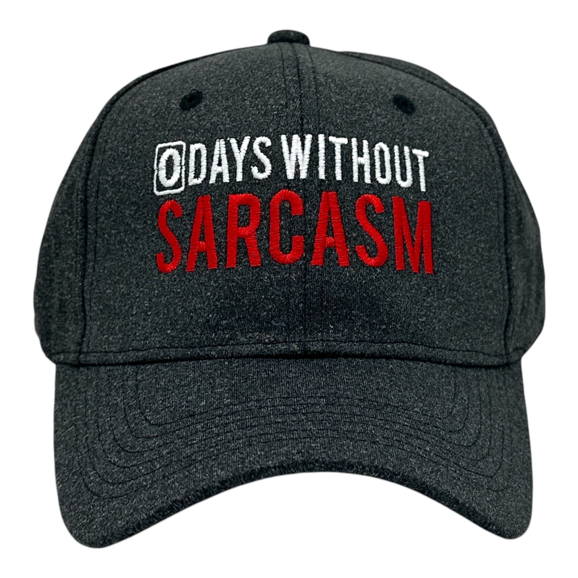 0 Days Without Sarcasm Hat Funny Sarcastic Graphic Novelty Cap ...
