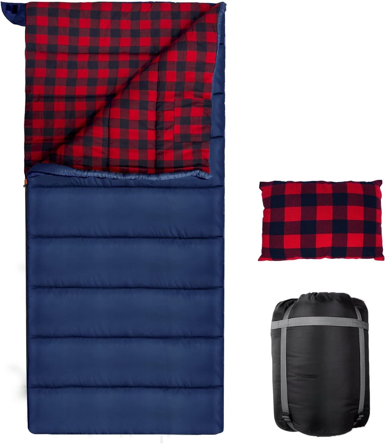 0 Degree Sleeping Bag Cotton Flannel Winter Cold Weather for Adults XXL ...