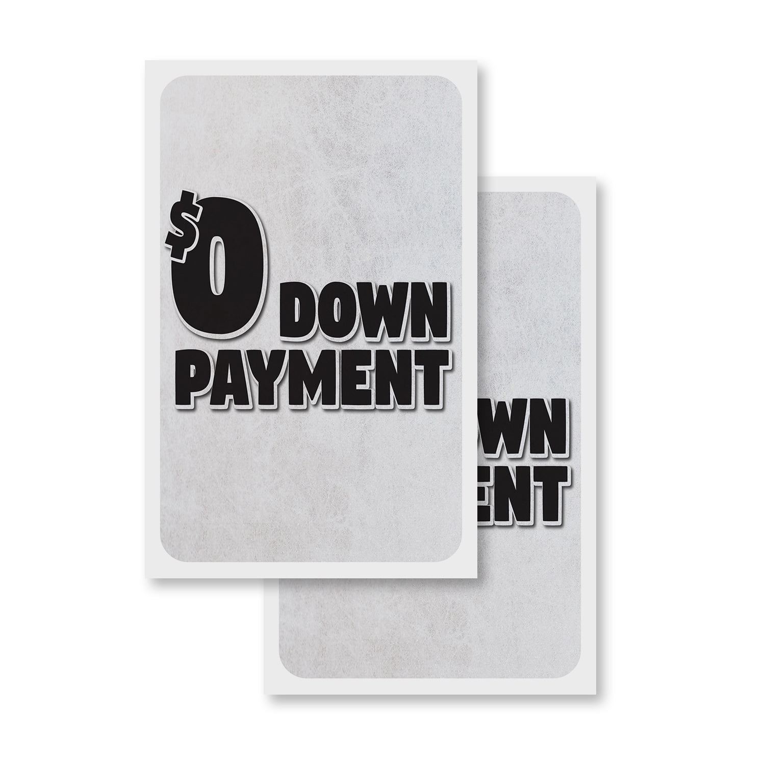 $0 Down Payment (2-PACK) 24" x 36" Vinyl Decals | Sign Insert Peel ...