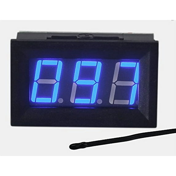 0-°F Fahrenheit Digital Temperature Meter Blue LED Display MF55 Type ...