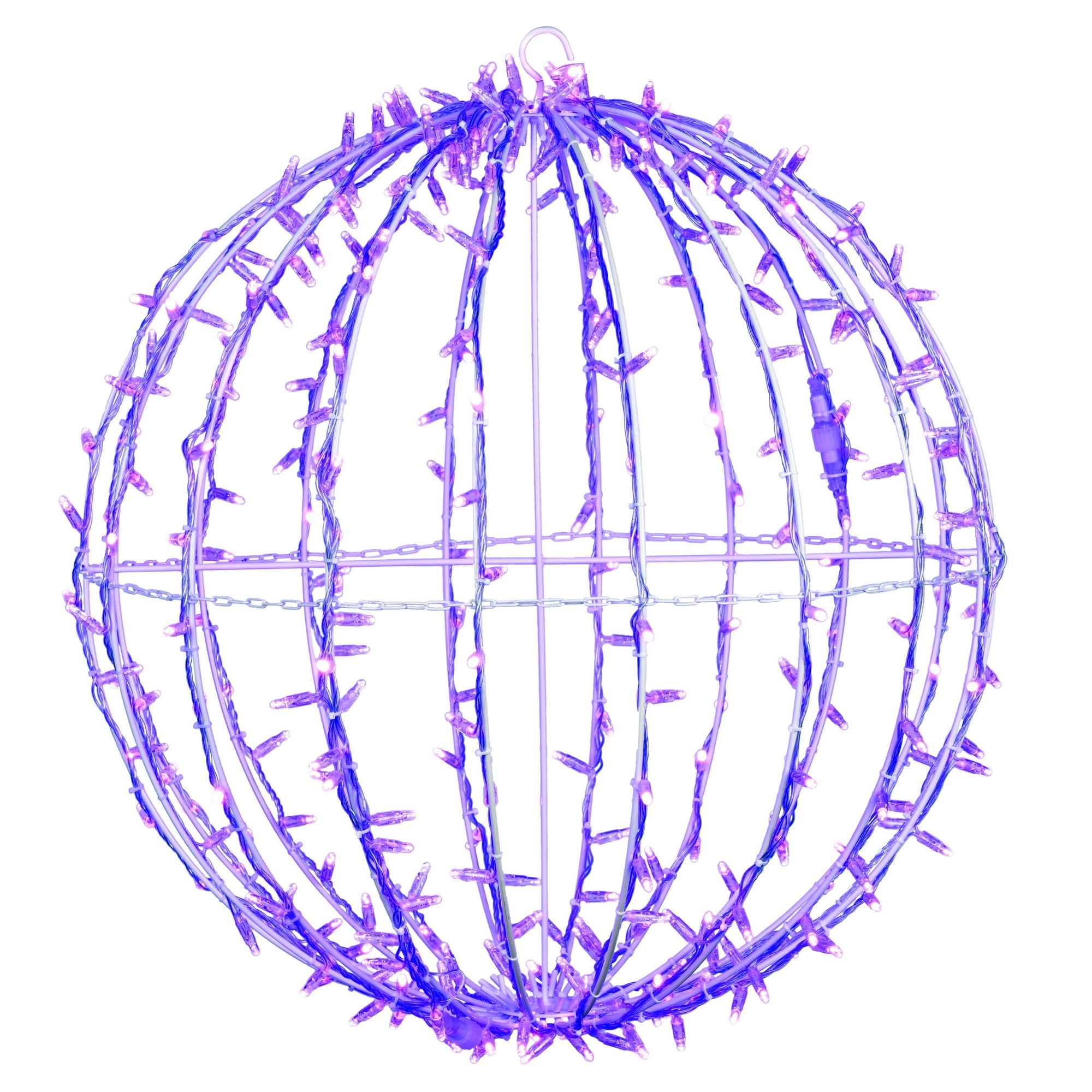 Vickerman 324Lt x 30" Fold Flat Purple Led Jumbo Hanging Sphere ...