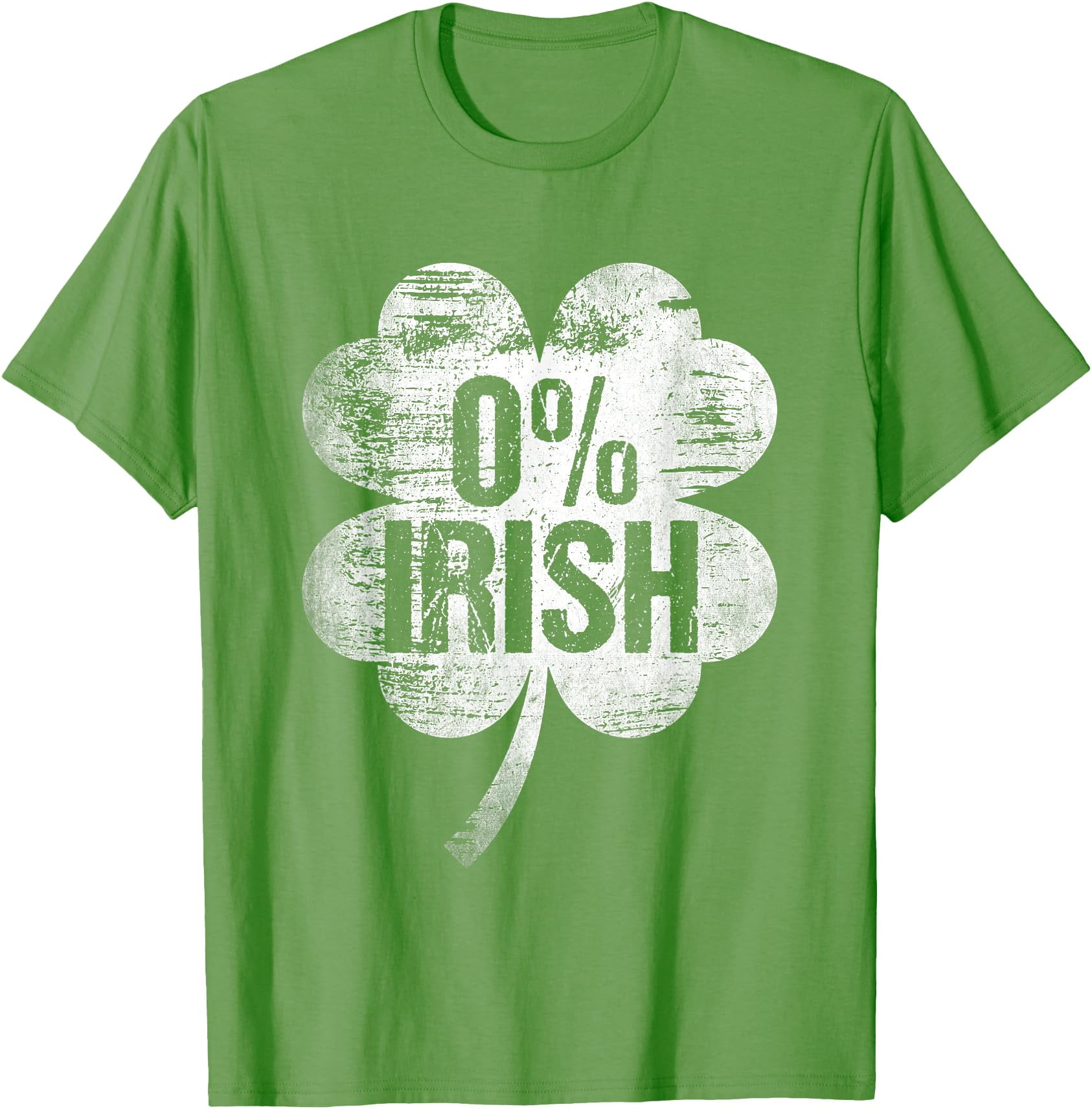 0% Irish 2025 Funny Saint Pattys Zero Percent Tee St. Patrick’s Day Tee ...