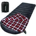 0 ° Rectangular Sleeping Bag – 100% Cotton Flannel, XXL Winter Camping ...