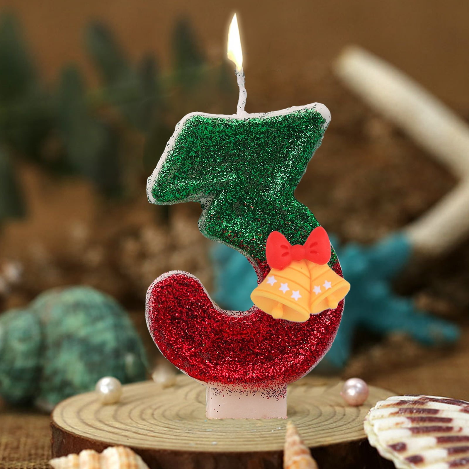 0 To 9 Christmas Bells Invention Digital Candle Cake Birthday ...