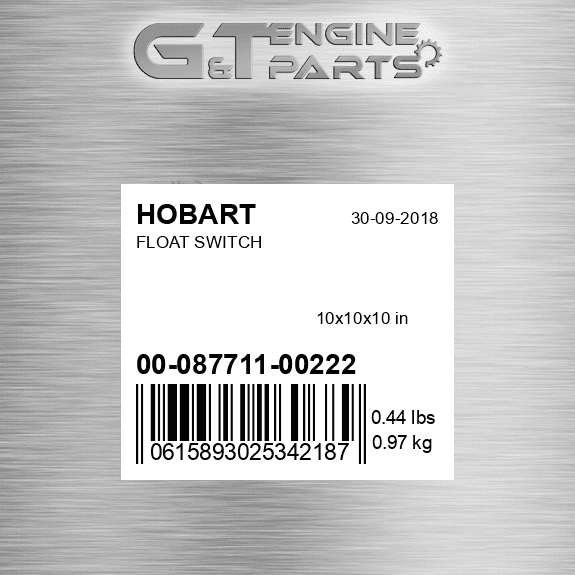 00-087711-00222 FLOAT SWITCH fits HOBART (New OEM) - Walmart.com