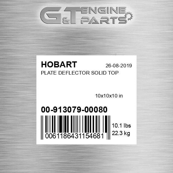 00-913079-00080 PLATE DEFLECTOR SOLID TOP fits HOBART (New OEM ...