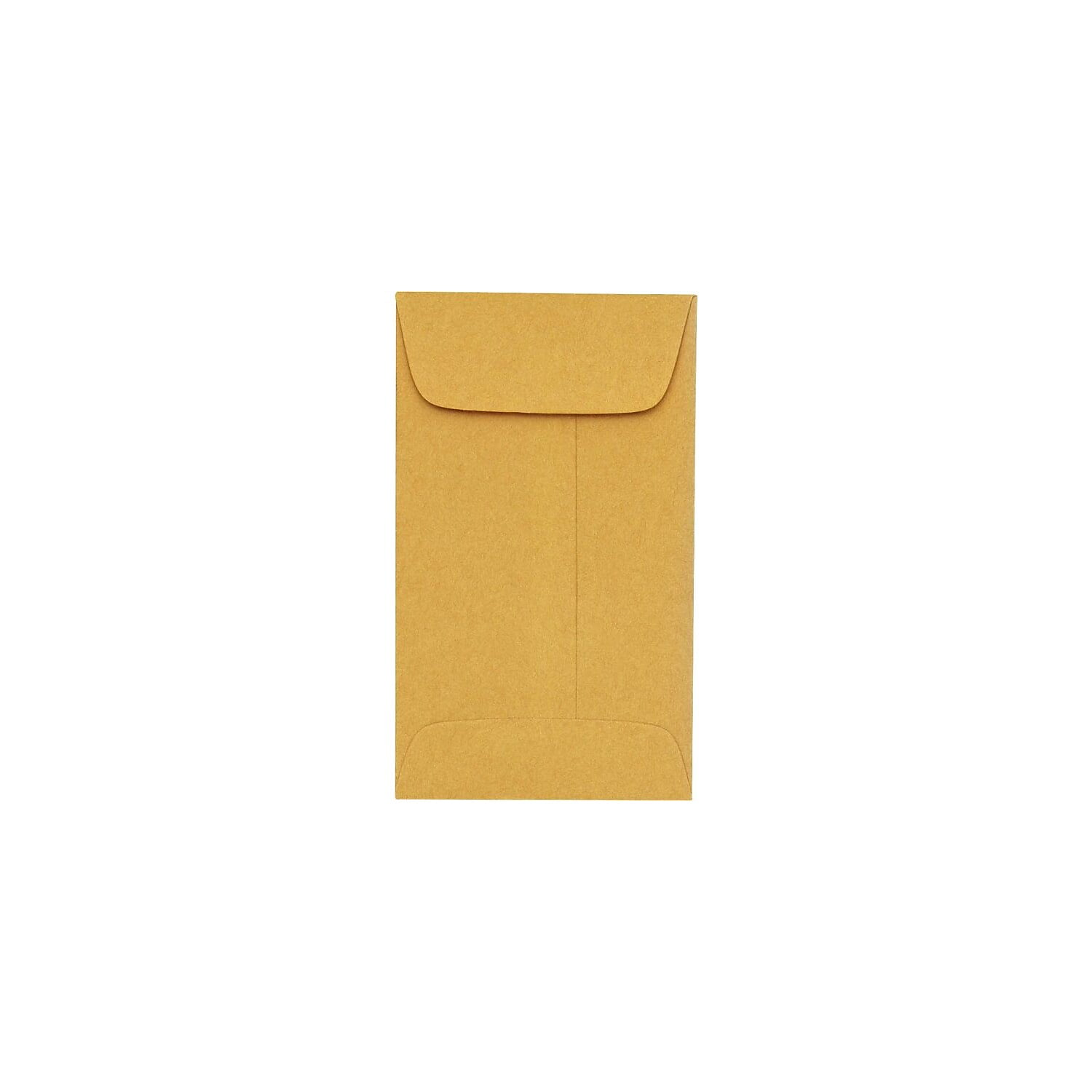 #00 Coin Envelopes (1 11/16 x 2 3/4) - 24lb. Brown Kraft (250 Qty ...