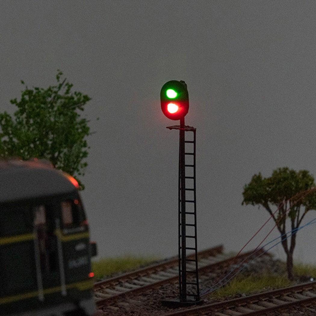 00 Model Railway Red Green 2 Aspect Light Signal 3/12 Volt Dc Oo Gauge ...
