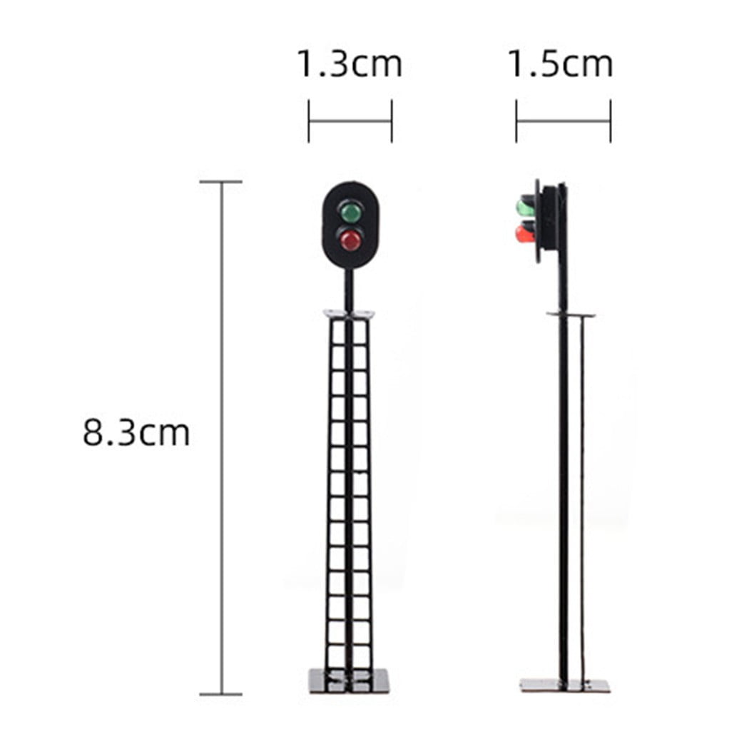00 Model Railway Red Green 2 Aspect Light Signal 3/12 Volt Dc Oo Gauge ...