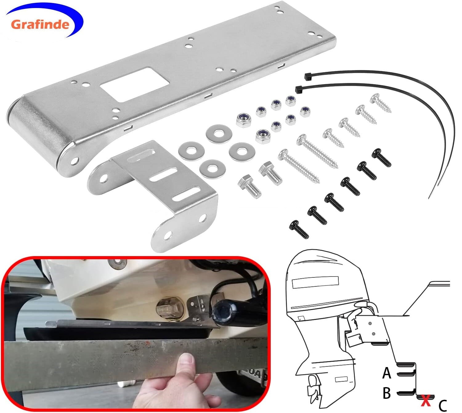 000-10874-001 Transducer Mounting Bracket For Lowrance LSS-2 HD Skimmer ...