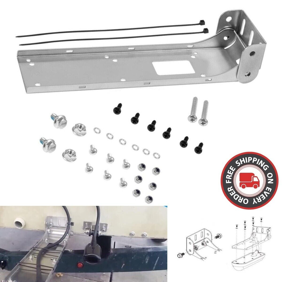 000-12603-001 Transom Transducer Mount Bracket for StructureScan 3D,HD ...