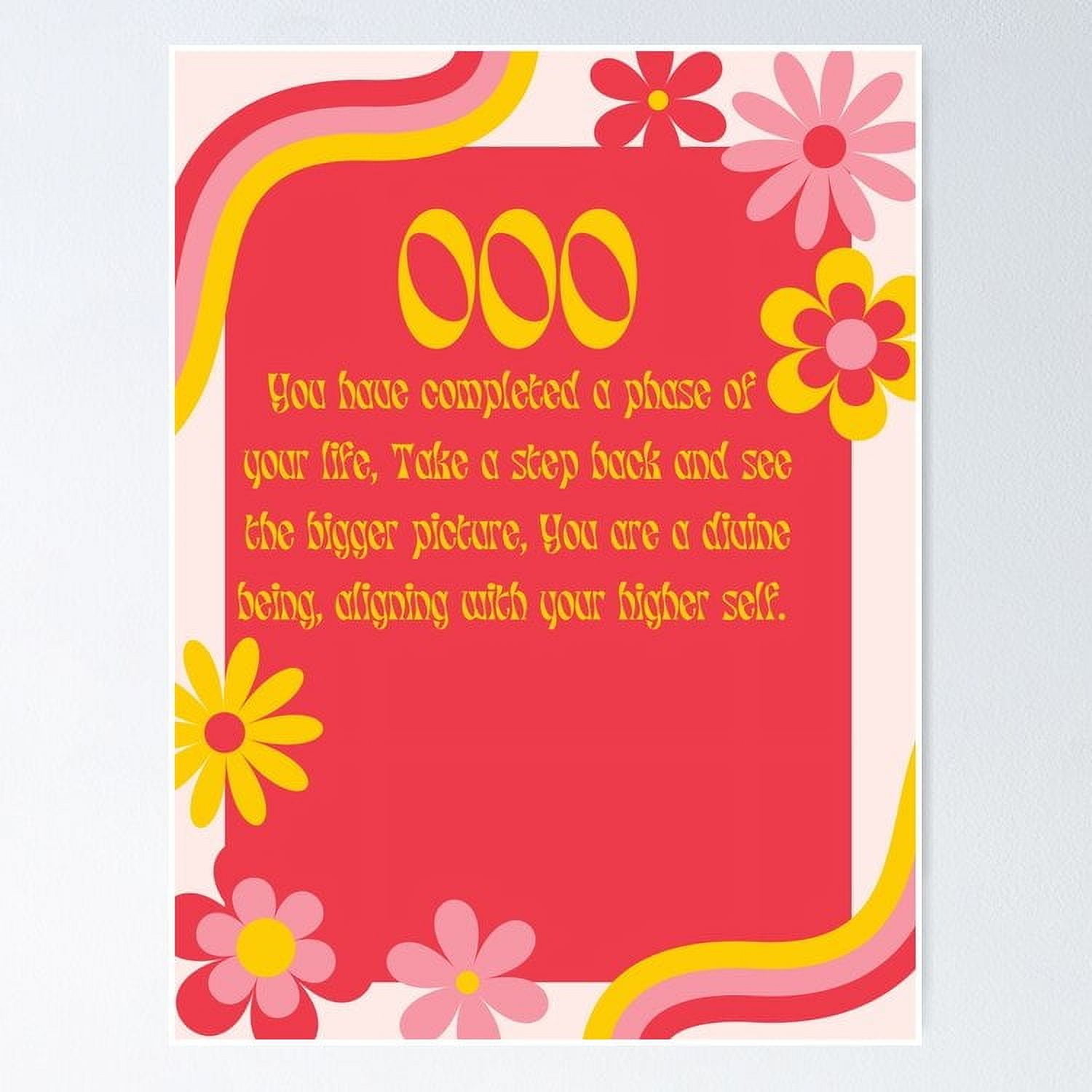 000 angel number UNFRAMED Poster, 12x18 - Walmart.com