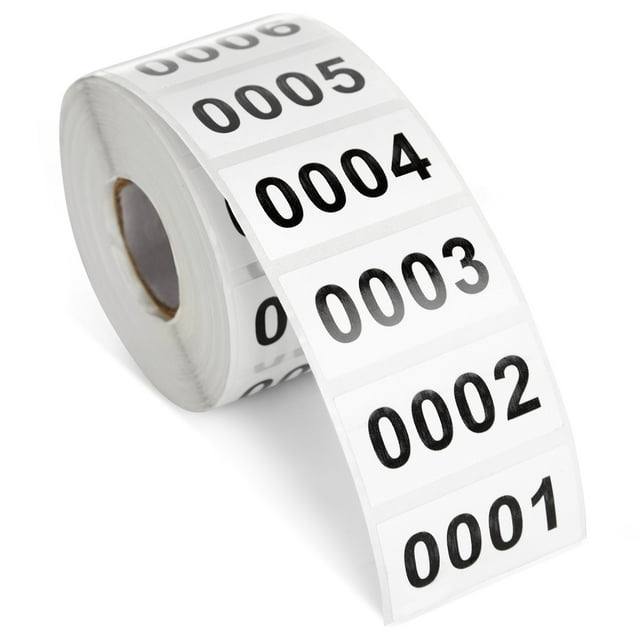1000 Count Self-Adhesive Numbered Stickers Roll for Efficient ...