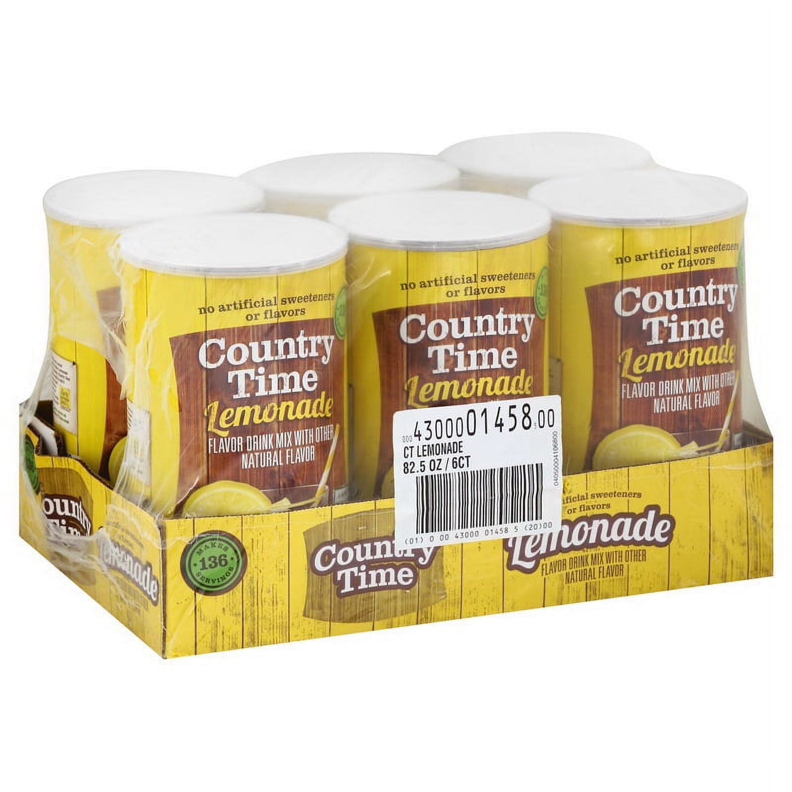 Country Time Lemonade Beverage, 6 Pack - 5.156 Pound Each, 40% Less ...