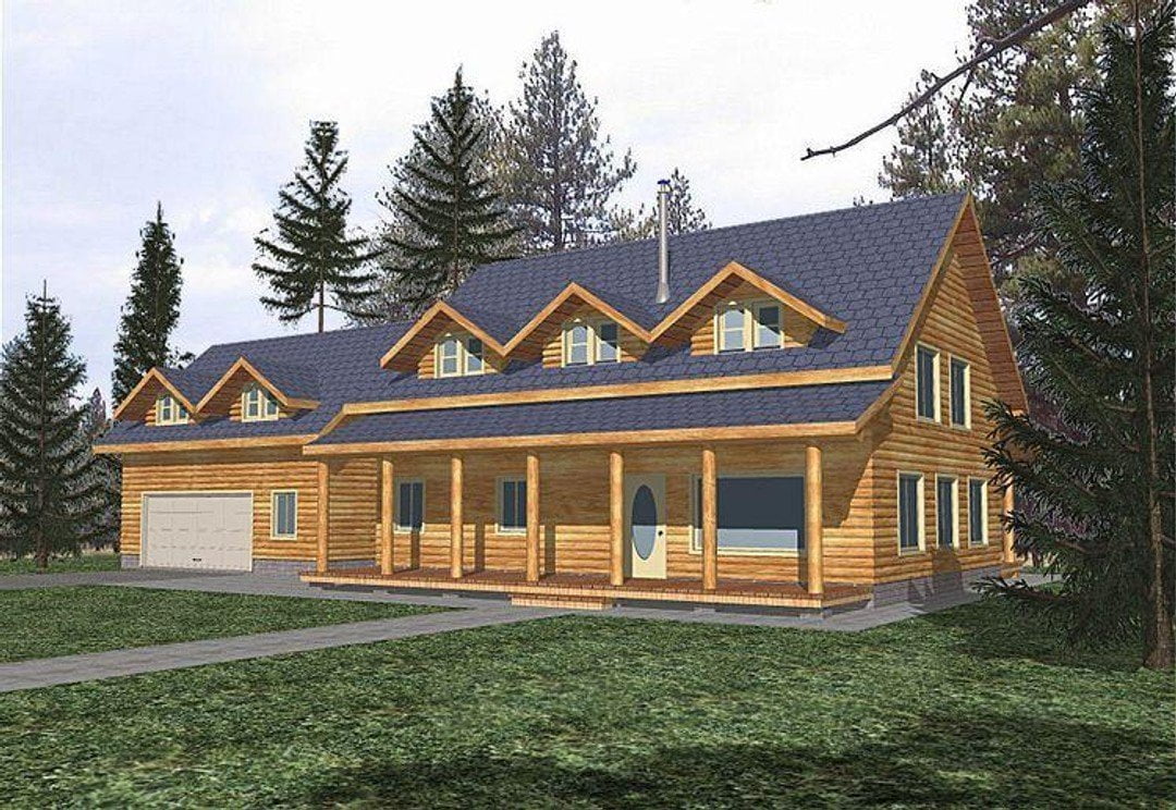 001-1008: Ranch Mountain 4 Bed, 4 Bath Luxury Home Plan, 3208 Sq Ft ...
