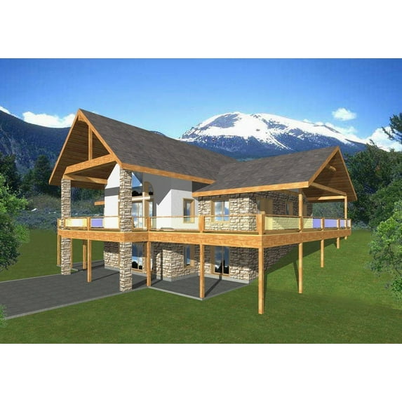 001-2108: Northwest ICF 0 Bed, 3 Bath Luxury Home Plan, 2402 Sq Ft: Full Blueprints with License ...