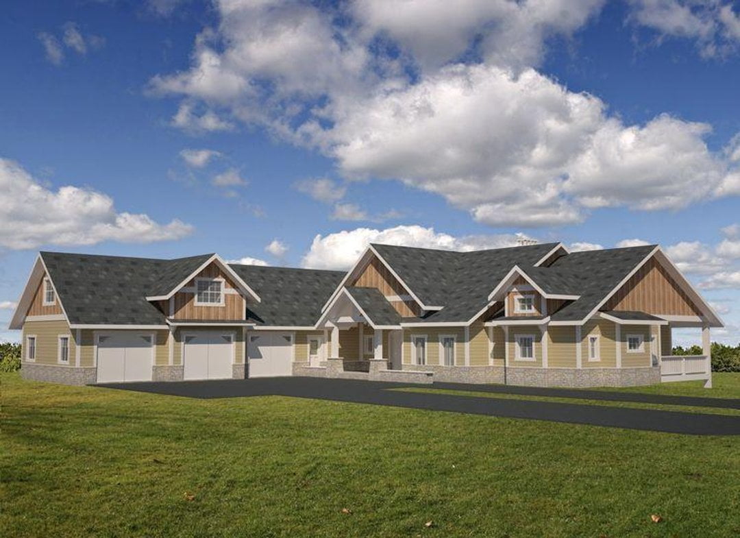 001-2177: Luxury Craftsman 3 Bed, 4 Bath Luxury Home Plan, 3144 Sq Ft ...