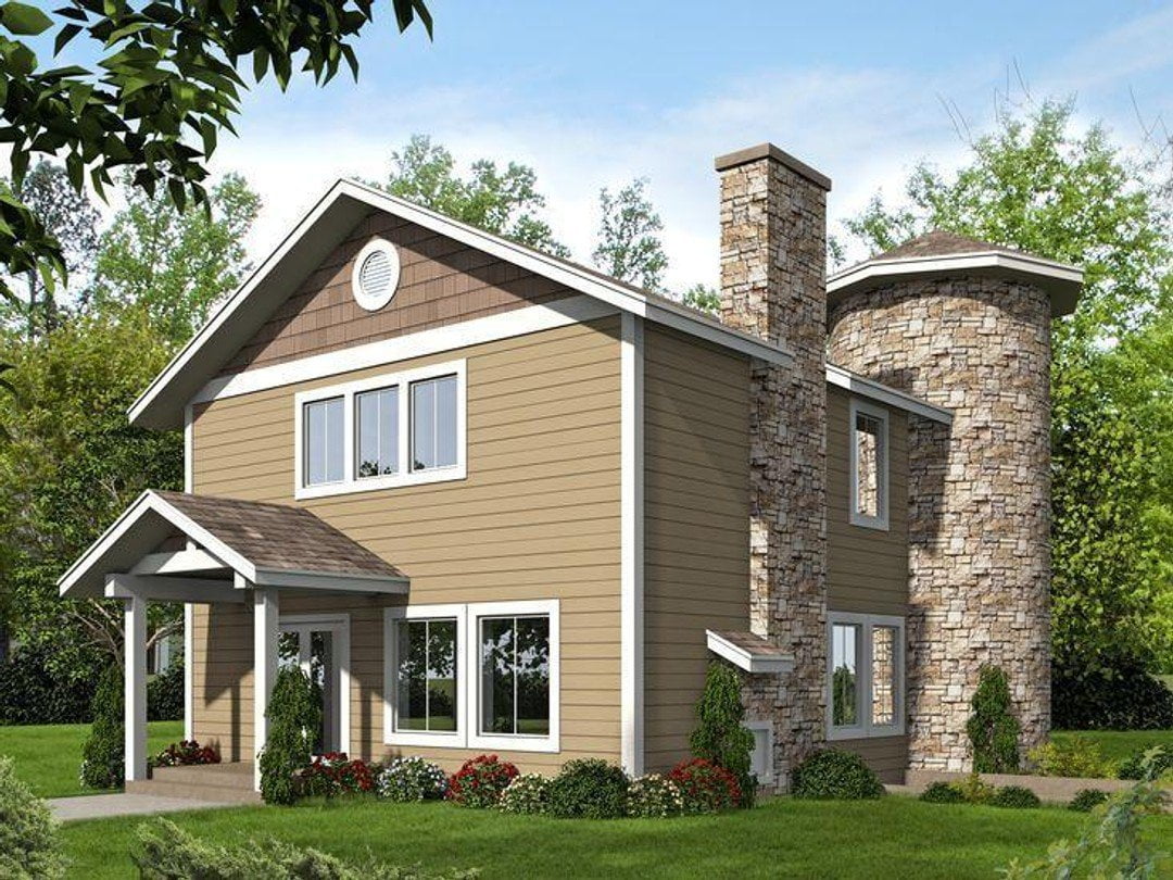 001-2194: Northwest Craftsman 1 Bed, 2 Bath Luxury Home Plan, 1453 Sq Ft: Full Blueprints with ...
