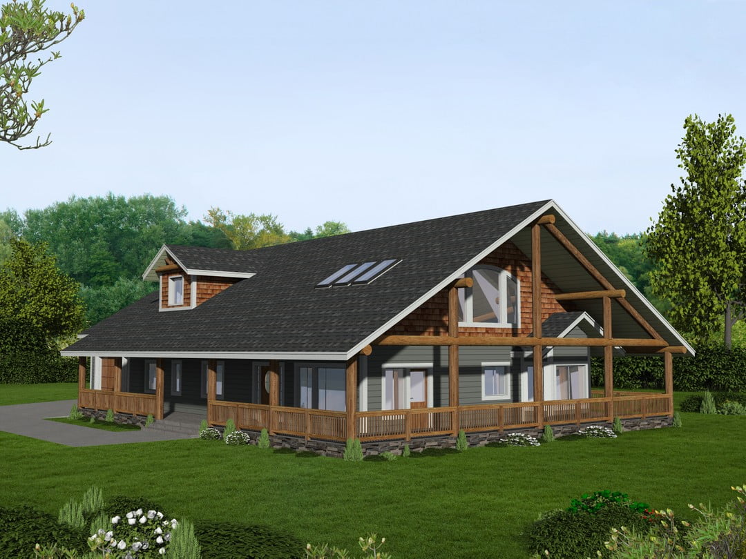 001-2226: Cabin ICF 3 Bed, 4 Bath Luxury Home Plan, 2859 Sq Ft: Full ...