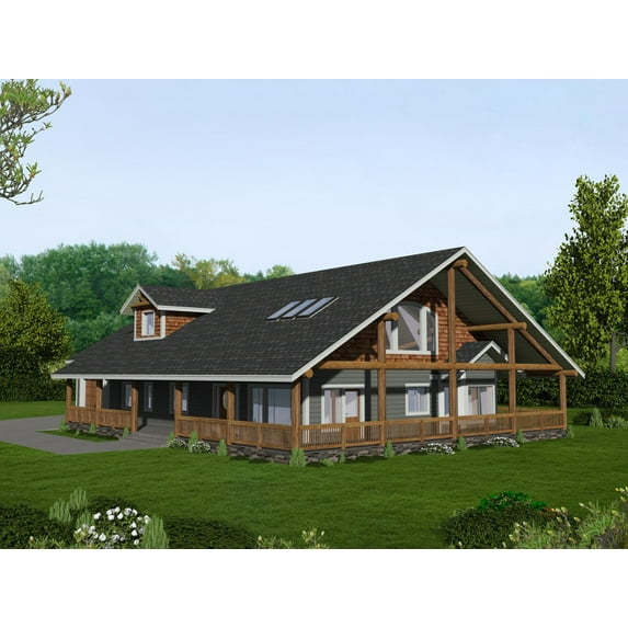 001-2226: Cabin ICF 3 Bed, 4 Bath Luxury Home Plan, 2859 Sq Ft: Full ...