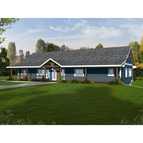 001-2247: ICF Ranch 3 Bed, 3 Bath Luxury Home Plan, 3732 Sq Ft: Full ...