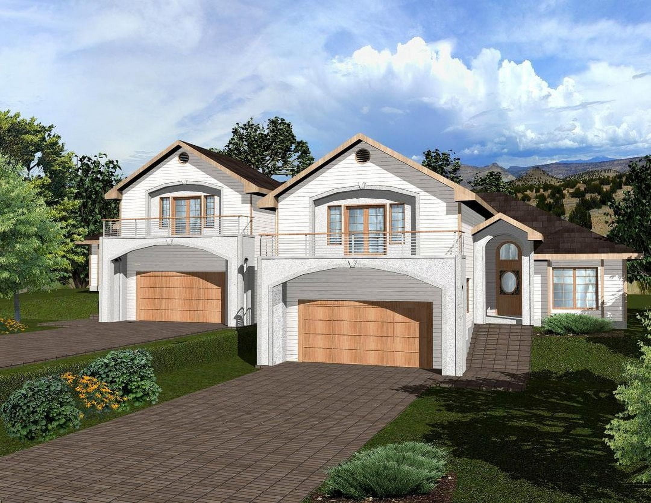 001-3026: Traditional Multifamily 4 Bed, 4 Bath Luxury Home Plan, 3566 ...