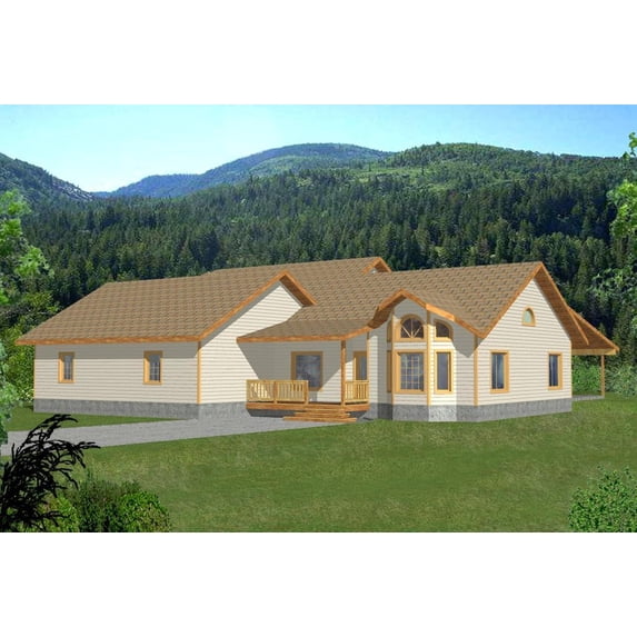 001-3029: Ranch Craftsman 3 Bed, 2 Bath Luxury Home Plan, 2056 Sq Ft ...