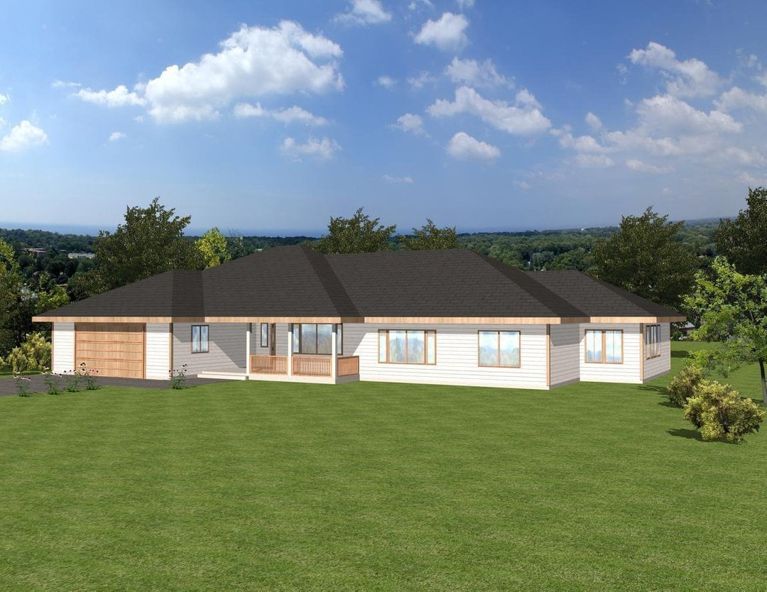 001-3035: Ranch Contemporary 5 Bed, 3 Bath Luxury Home Plan, 2774 Sq Ft ...