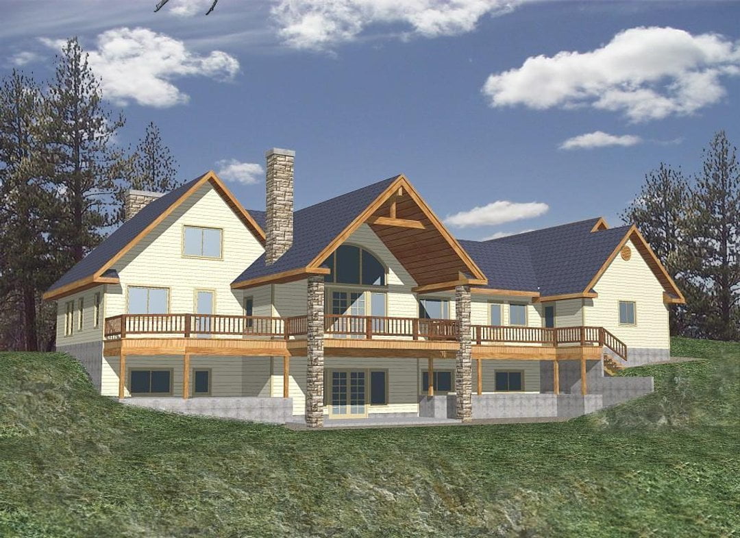 001-3118: Northwest Country 3 Bed, 4 Bath Luxury Home Plan, 4671 Sq Ft: Full Blueprints with ...