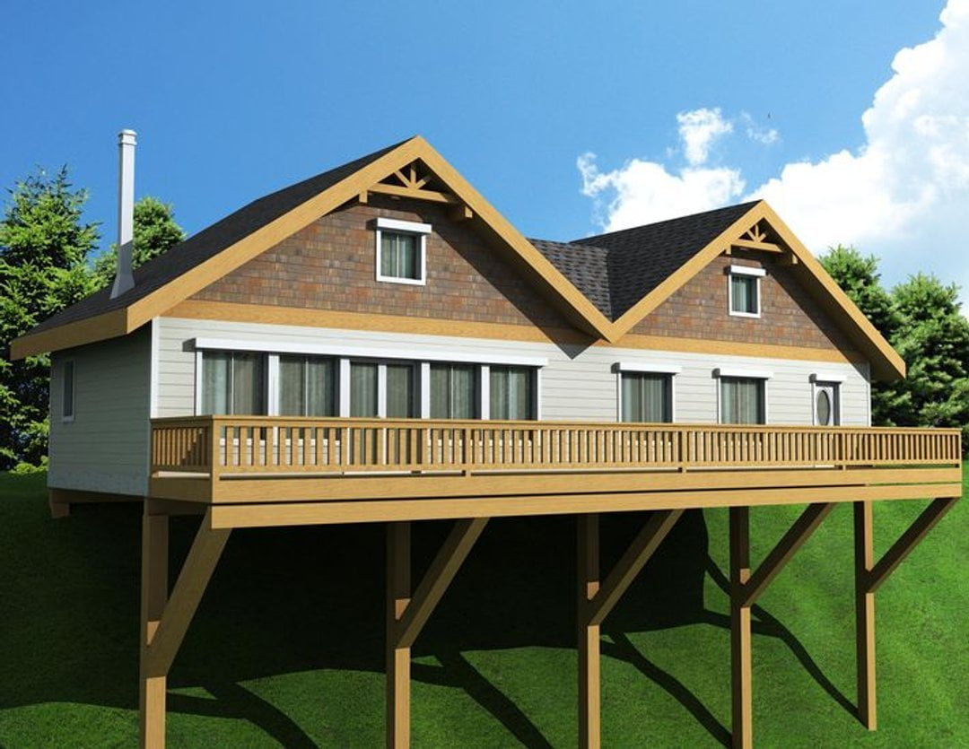 001-3306: Ranch Craftsman 3 Bed, 1 Bath Luxury Home Plan, 1080 Sq Ft ...